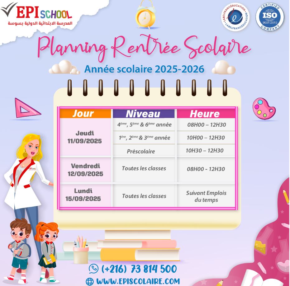 Rentrée Scolaire 25-26 | epischool